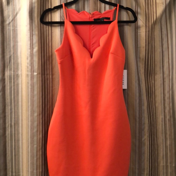 Guess | Dresses | Nwt Guess Salina Scuba Dress In Hot Coral | Poshmark